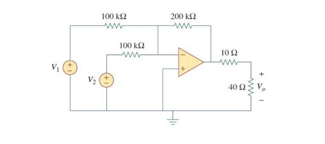 Solved Determine Vo In Terms Of V And V In The Op C