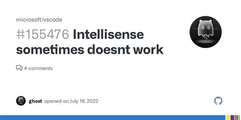 Intellisense Sometimes Doesnt Work Issue 155476 Microsoft Vscode