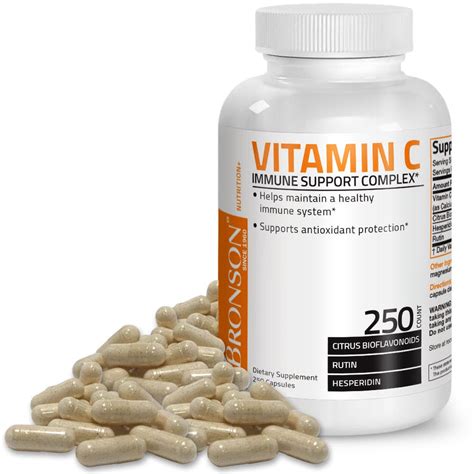 Vitamin C Complex With Citrus Bioflavonoids 500 Mg 250 Capsules