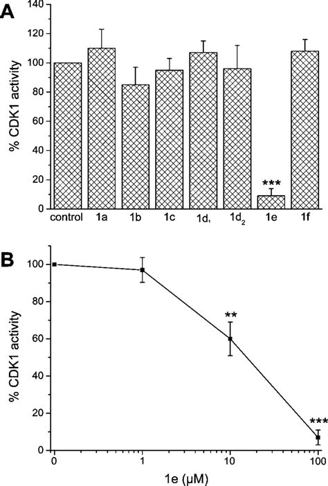 A Effect Of The Tested Compounds At 100 µm On The Activity Of Cdk1