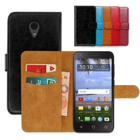 Luxury Pu Leather Exclusive Slip Resistant Flip Wallet Case For Alcatel