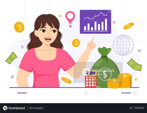 Best Girl Doing Gdp Growth Analysis Illustration Download In Png