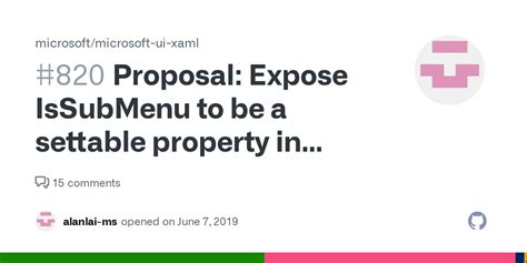 Proposal Expose Issubmenu To Be A Settable Property In Cpopup · Issue