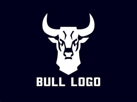 황소 머리 로고 디자인 터 템플릿 프리미엄 벡터