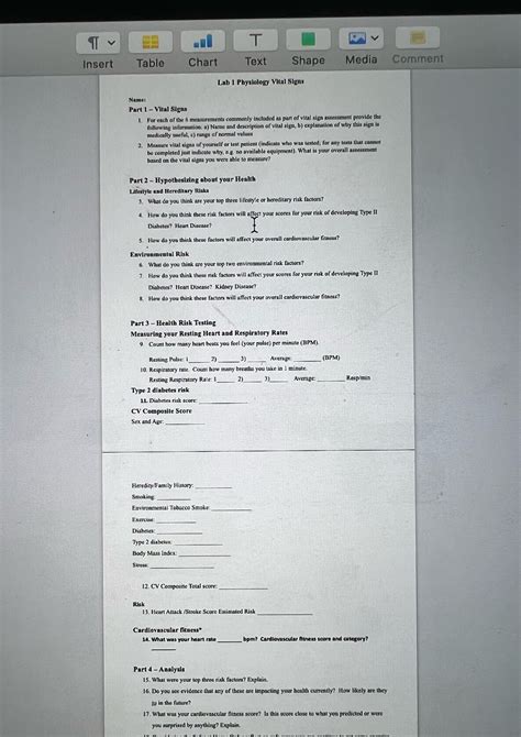 [solved] t insert table chart text shape media comment lab i physiology