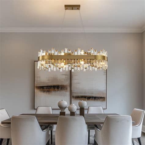 Everly Quinn Kacy Dimmable 1620 Light Gold Rectangle Crystal