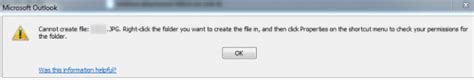 how to fix outlook error “cannot create file” when opening or saving