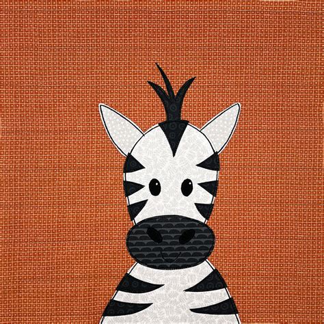 Zulima Zebra Applique Pattern Shiny Happy World
