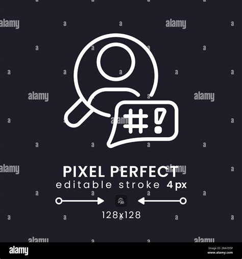 Affective Computing White Linear Desktop Icon On Black Stock Vector