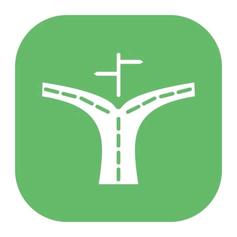 Premium Vector Split Road Icon