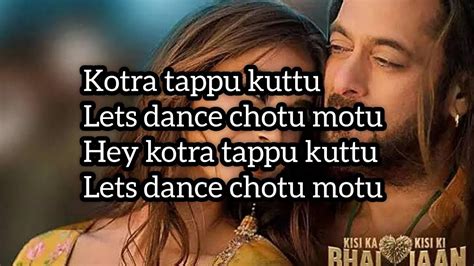 Lets Dance Chotu Motu Lyrics Kisi Ka Bhai Kisi Ki Jaan Youtube