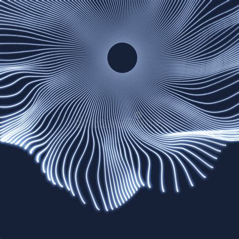 array with dynamic particles 3d futuristic technology style texture