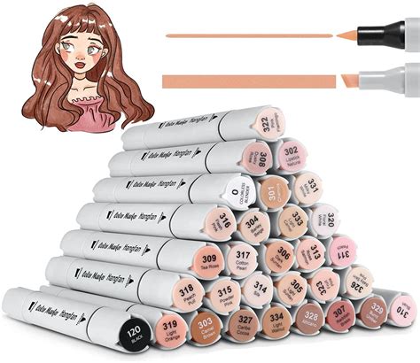 Mua Skin Tone Markers30 Flesh Colors Alcohol Based Art Markers Pens