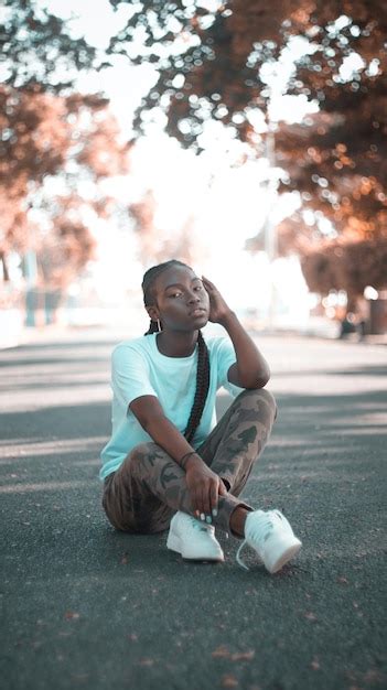 Premium Photo Sitting Model