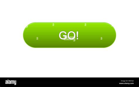Go Web Interface Button Green Color Education Development Business Site Design Stock Footage