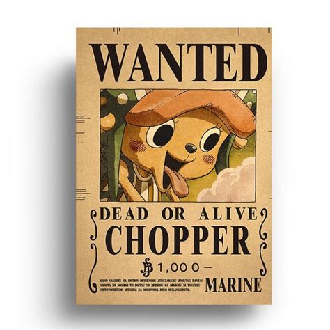Chopper One Piece Bounty Poster Darazpk