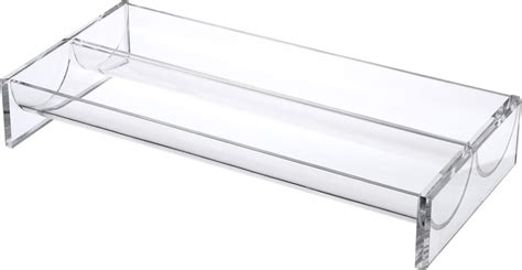 Srenta Clear Cracker Tray For Serving Set Of 2 Rectangular Cracker Holder For