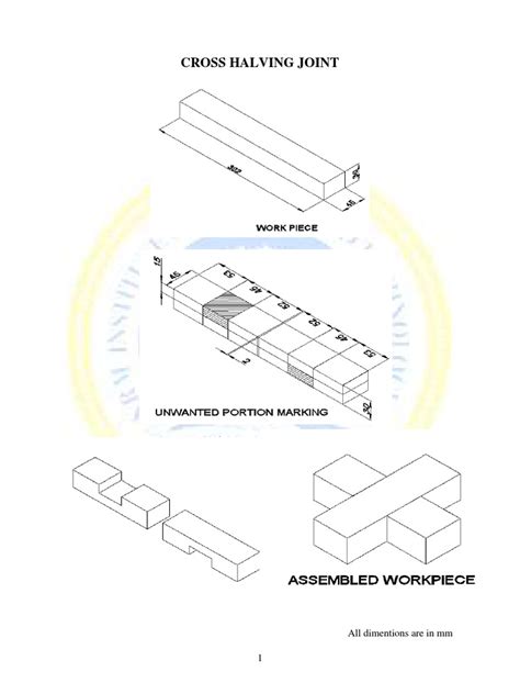 Cross Halving Joint All Dimentions Are In Mm Pdf Woodworking