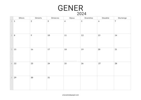 Calendari En Catala Dora A McGowan