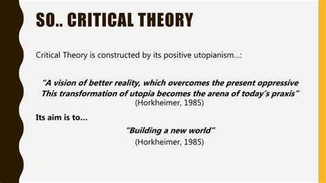 Critical Theory Frankfurt School Pptx