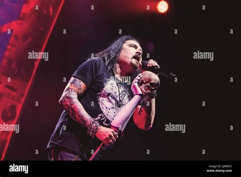 James Labrie Performs On Stage With His Band Dream Theater At Palazzo Dello Sport In Rome Stock