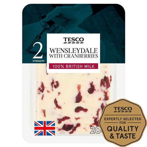Tesco Wensleydale Cranberry Cheese 200 G Tesco Groceries