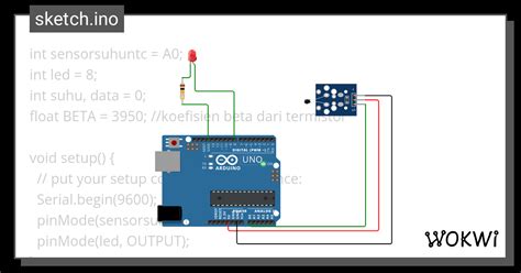 Main Suhu Pake Sensor Suhu Ntc Analog Wokwi Esp32 Stm32 Arduino