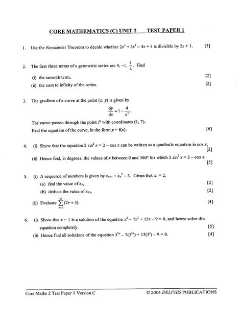 C2 Paper 1 Pdf