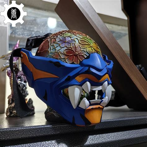 3d Printed Yoru Mask Duelist Half Face Mask Yoru Cosplay Prop Leones