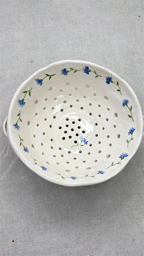 Colander “cornflowers” Etsy