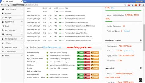 Install CentOS Web Panel Web Hosting Control Panel On CentOS DayGeek