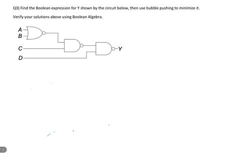 Solved Q Find The Boolean Expression For Y Shown By The Chegg