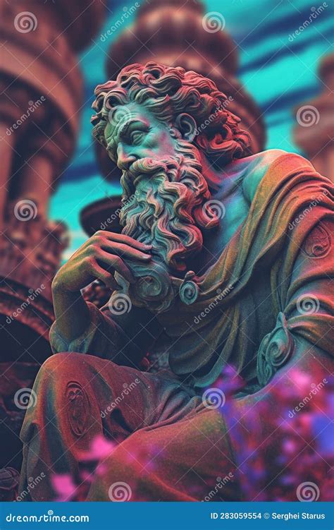 A Statue Of An Old Norse Scandinavian Pagan God Of Poetry Bragi