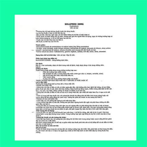 Thuốc Solupred 20mg Là Thuốc Gì Giá Bao Nhiêu Mua ở đâu
