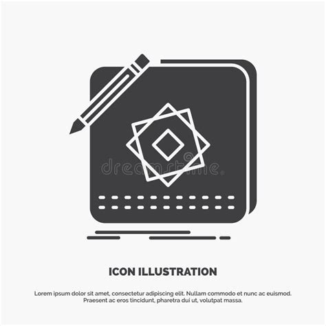 Design App Logo Application Design Icon Glyph Vector Gray Symbol For Ui And Ux Website Or