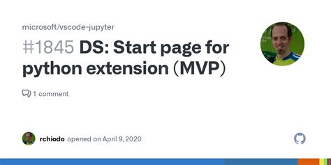 Ds Start Page For Python Extension Mvp · Issue 1845 · Microsoft