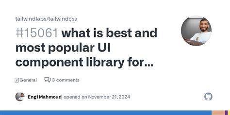 What Is Best And Most Popular Ui Component Library For Tailwind Css