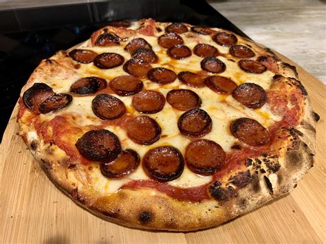 Homemade Wood Fired Pepperoni Pizza Rfood