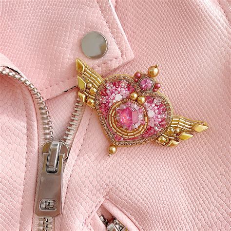 Sailor Moon Brooch Pin Crisis Moon Compact Anime Jewelry Etsy