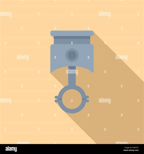 Simple And Modern Flat Design Vector Graphic Of An Engine Piston On A