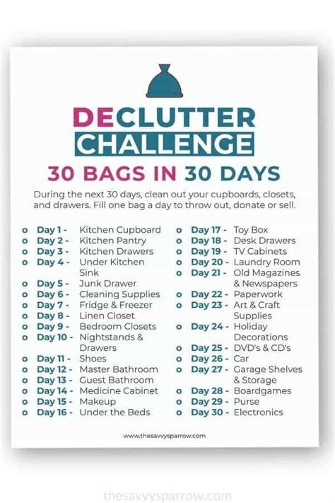 Declutter The Easy Way Just 30 Bags In 30 Days Free Challenge