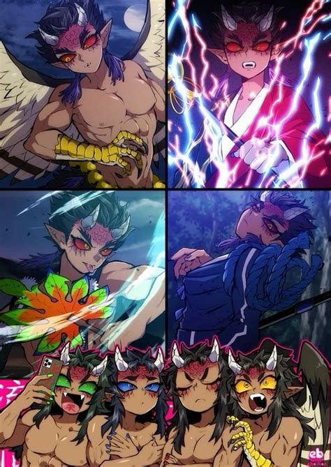 Pin By Honey On Hantengu Clones Hot Demon King Anime Anime Demon