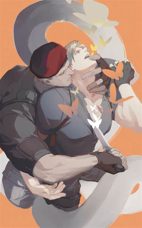 Leon S Kennedy And Jack Krauser Resident Evil And 2 More Drawn By