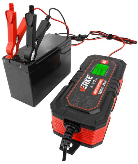 Prostownik ładowarka do akumulatora LCD 6V 12V 6A