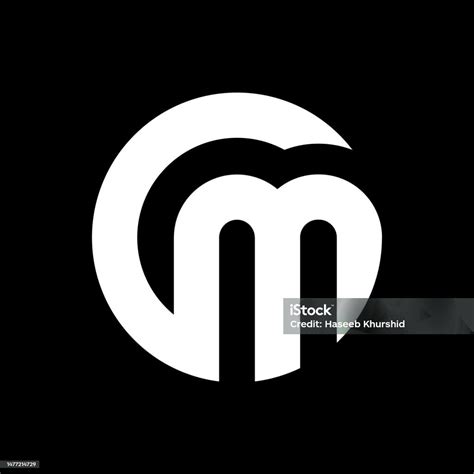 최소한의 Cm 로고 고급스러운 배경에 Mc 편지의 아이콘입니다 Cm 모노그램 이니셜을 기반으로 한 로고 아이디어 전문적인 다양한 문자 기호와 배경에 Mc 로고 0명에 대한