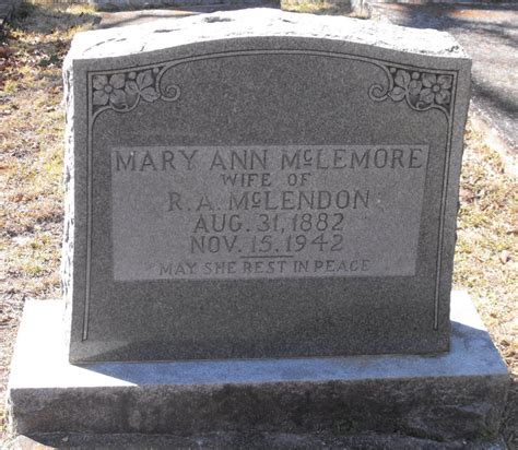 Mary Ann Mclemore Mclendon 1882 1942 Find A Grave Memorial