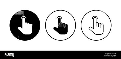 Hand Cursor Icon Set Cursor Icon Vector Hand Cursor Icon Click Stock