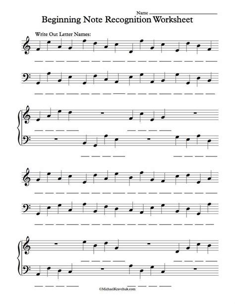 Practice Sheets For Piano