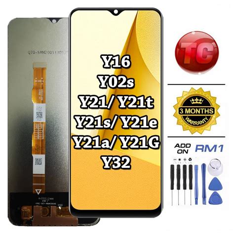 LCD VIVO Y16 Y02s Y21 Y21t Y21s Y21e Y21a Y21G Y32 Compatible For Original Glass Touch
