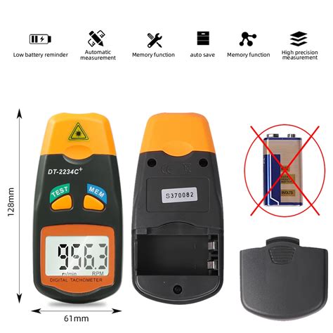 Tac Metro L Ser Digital Sin Contacto Medidor De Velocidad Rpm Medici N